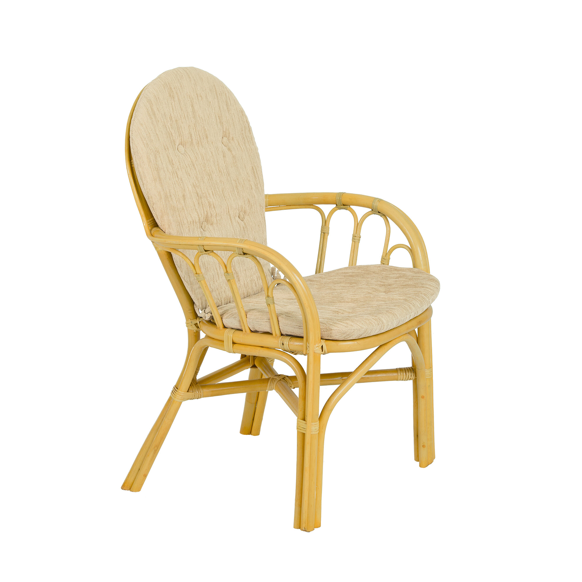 Стул из натурального ротанга с подушкой 04/16, цвет мед