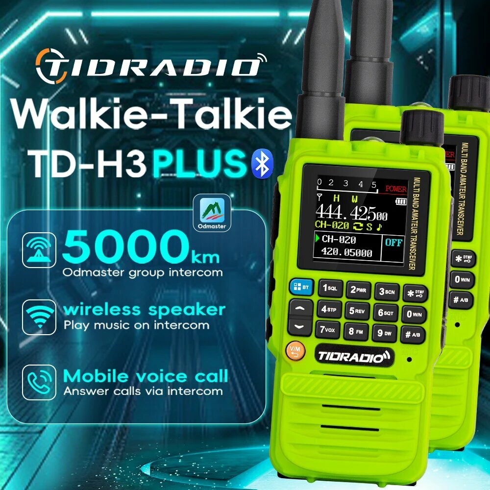 TIDRADIO TD-H3 Plus Рация 5000 км, Green