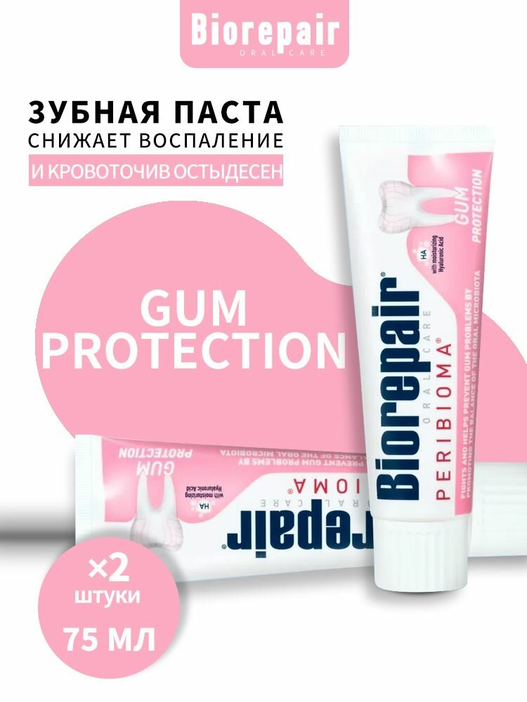 Зубная паста Peribioma Gum Protection для защиты десен 75 мл, 2 шт