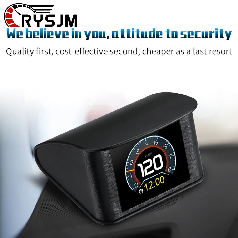 P10 PRO OBD2 Автомобильный Проекционный Дисплей HUD (Head-Up Display) С Предупреждением О Превышении Скорости