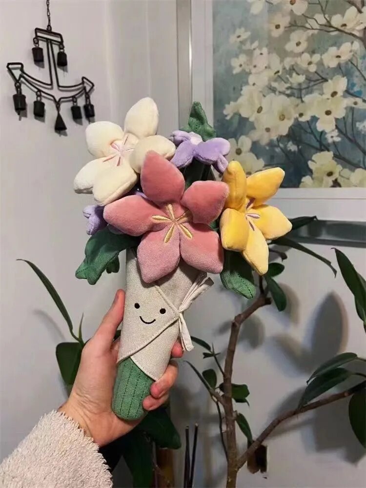 Jellycat, плюшевые игрушки, кукольный букет, детский день, свадебный подарок