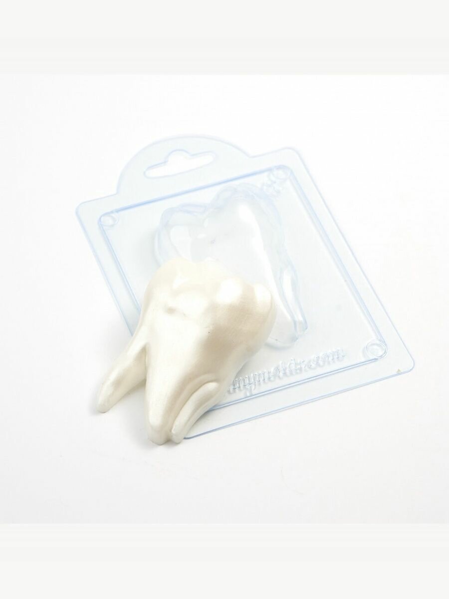 Зубик молд из толстого пластика для мыла, гипса, шоколада