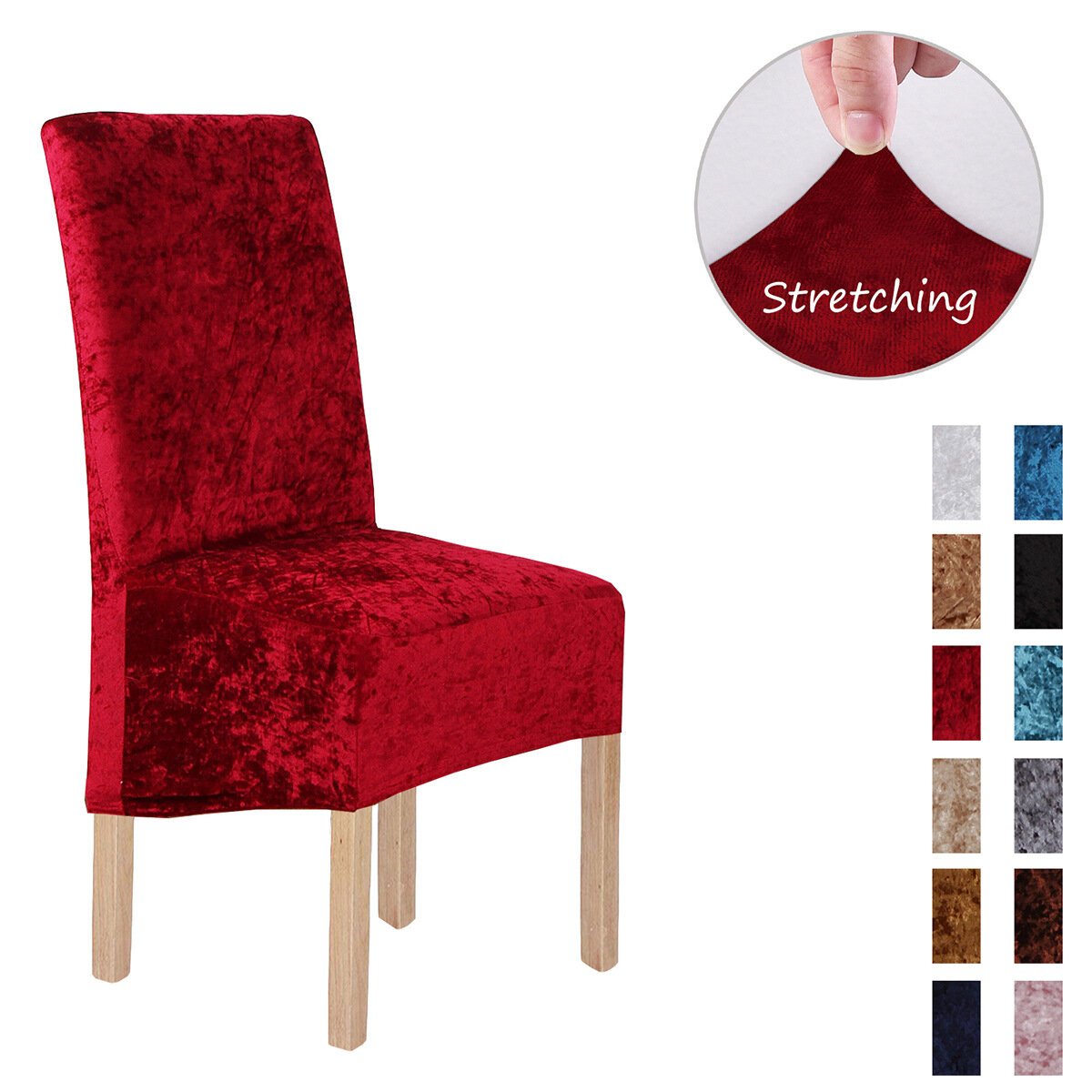 Чехол для стула, золотой бархат с бриллиантами