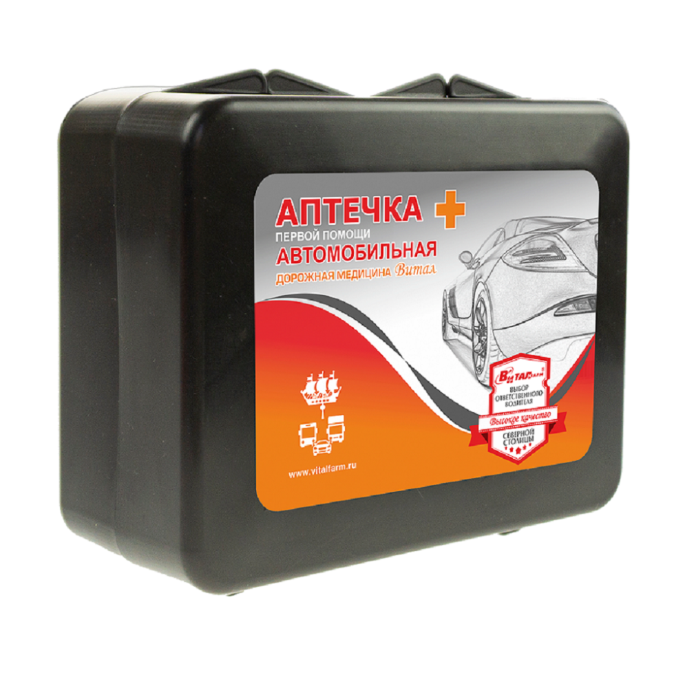 Аптечка первой помощи с применением медицинских изделий автомобильная/футляр/54375/пр мз №260н