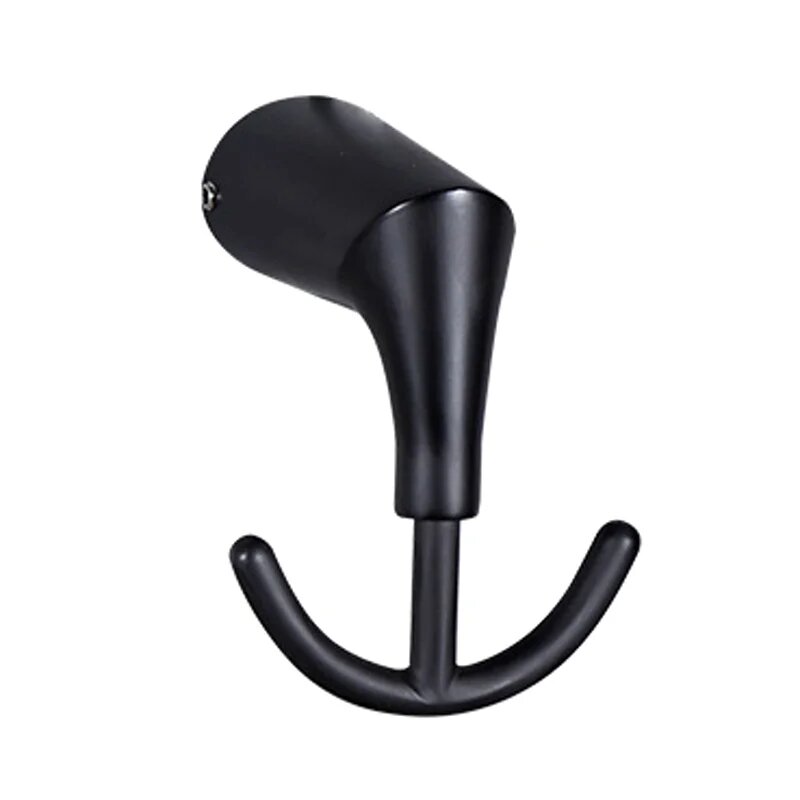 Крючок Fashun A1805-2-7 из нержавеющей стали, двойной, черный, вешалка для полотенец в ванную