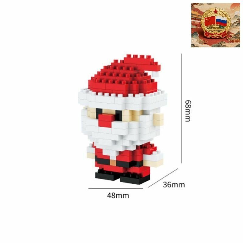 Рождественский Санта-Клаус, Снеговик, строительные блоки, совместимые, 6 лет + детские игрушки