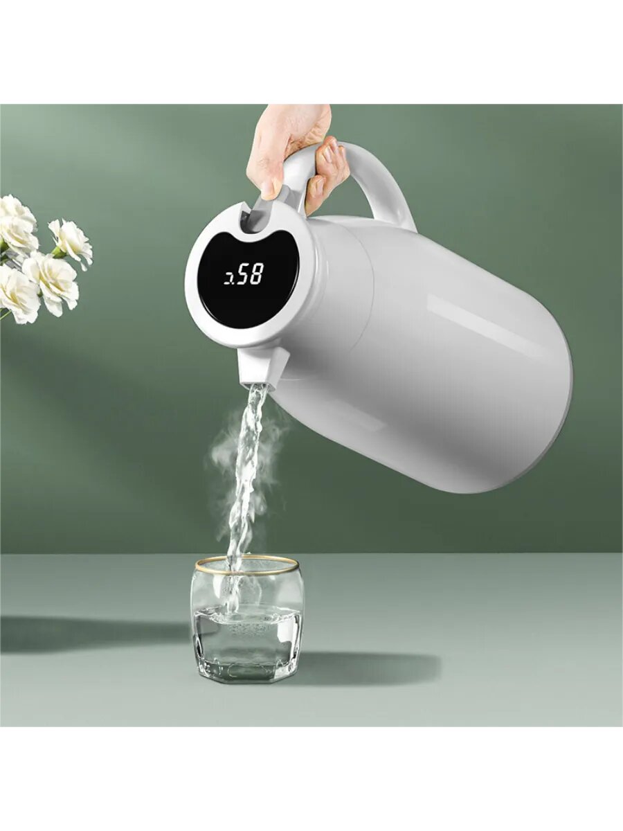 Термос кувшин 1л со стеклянной колбой