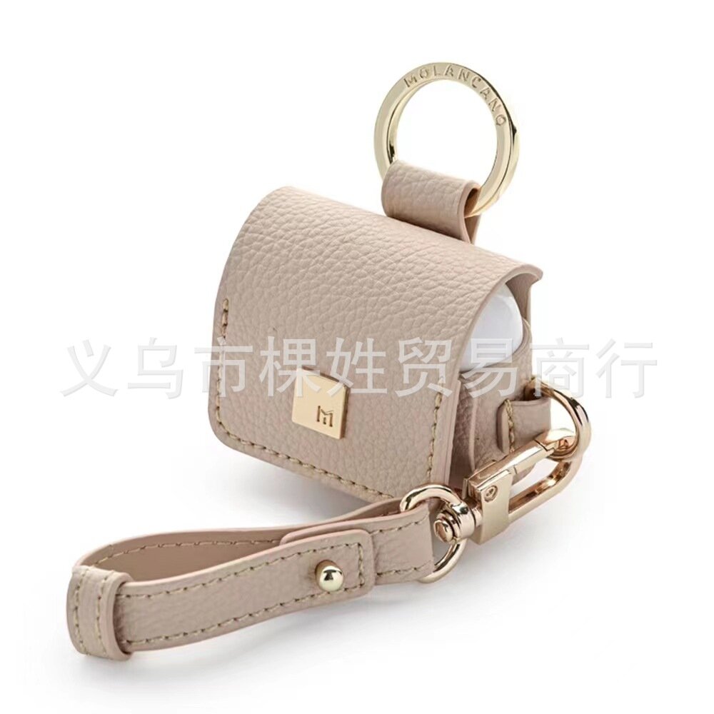 Светло-бежевый чехол с кожаным покрытием для Apple AirPods 3, защита беспроводных наушников