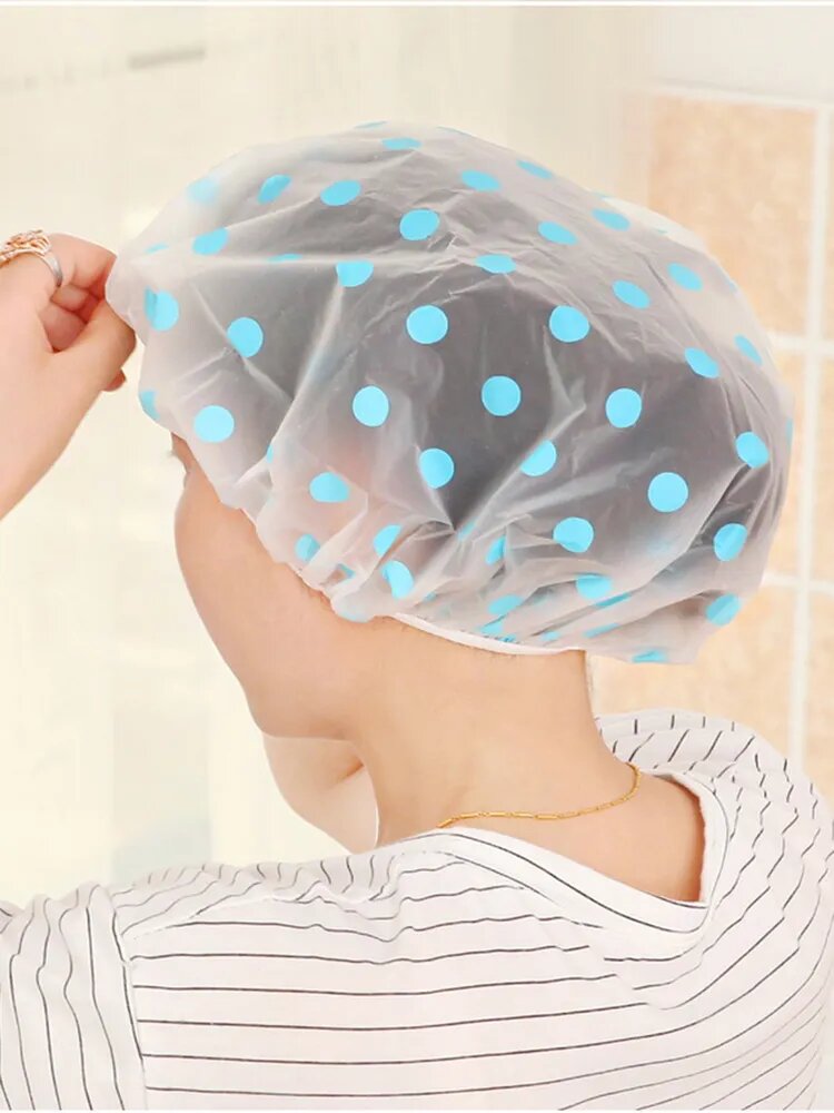 Шапочки для душа многоразовые непромокаемые