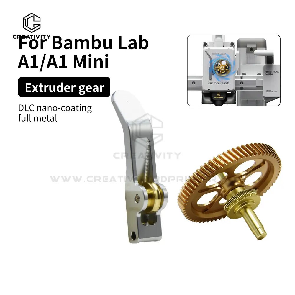 Цельнометаллический экструдер Creativity для Bambu Lab A1/A1mini Smooth