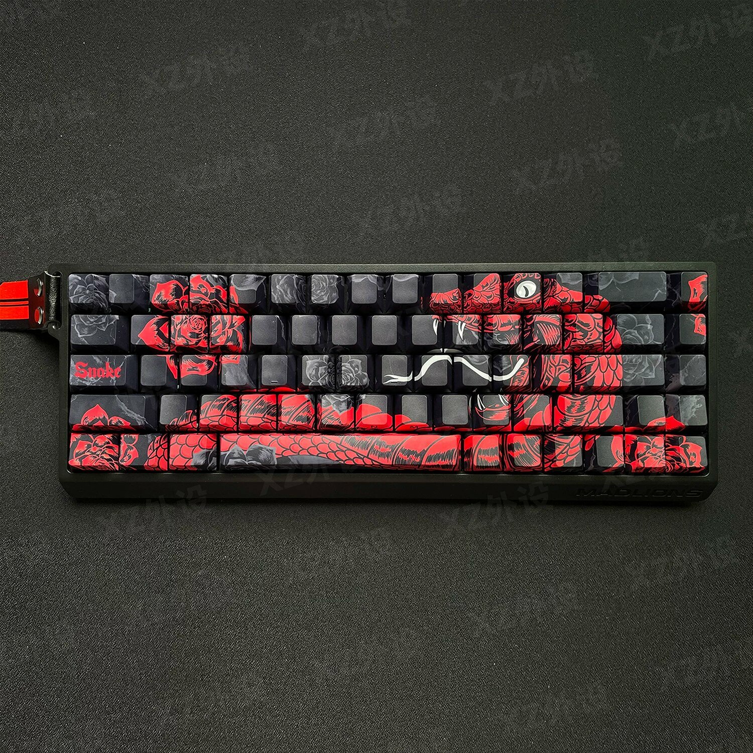 【Night Shadow Snake】Персонализированные кейкапы Wooting, реплика оригинальной заводской высоты, пятисторонняя