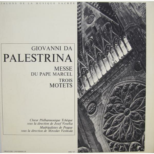 Винтажная виниловая пластинка GIOVANNI DA PALESTRINA - MESSE DU PAPE MARCEL, TROIS MOTETS