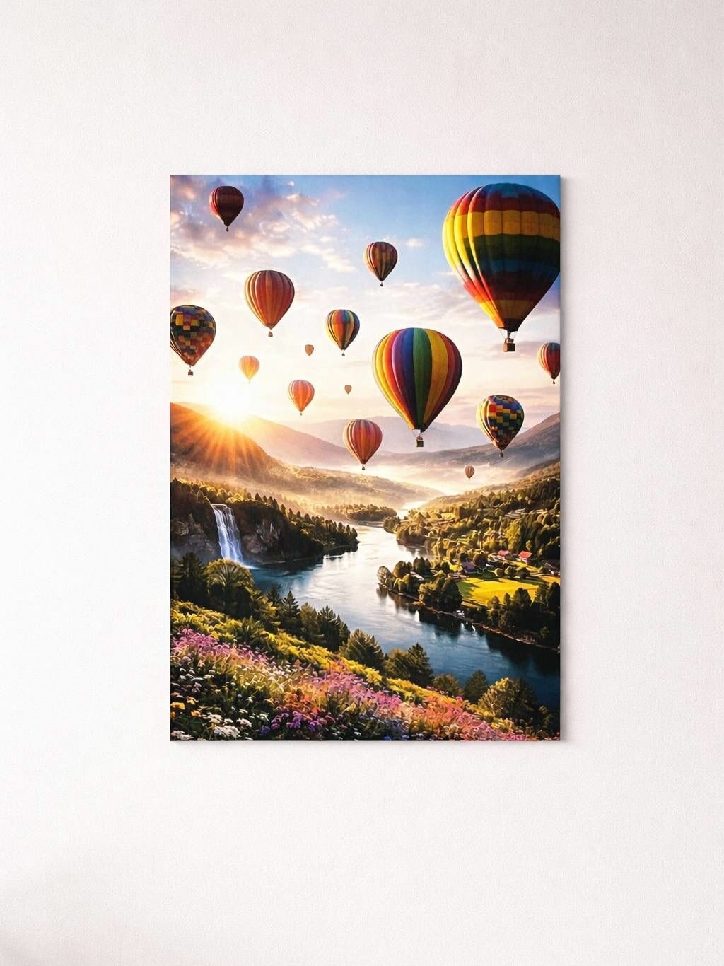 Картина "Воздушные шары", на холсте, на подрамнике, 50х70 см