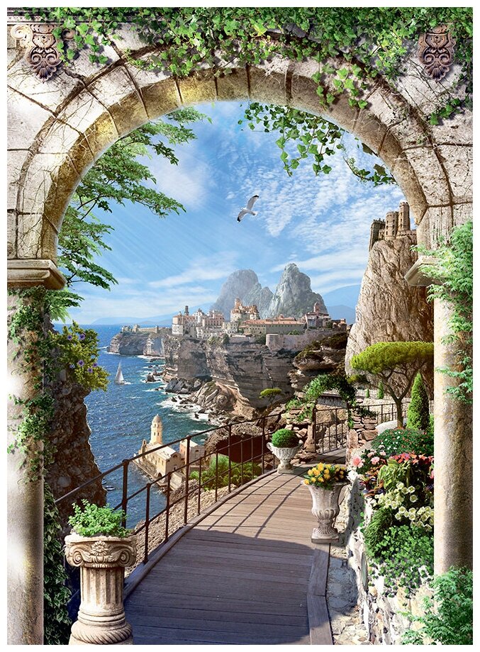 Фотообои Уютная стена "Легенды Старой Англии" 200х270 см Виниловые Бесшовные (единым полотном)