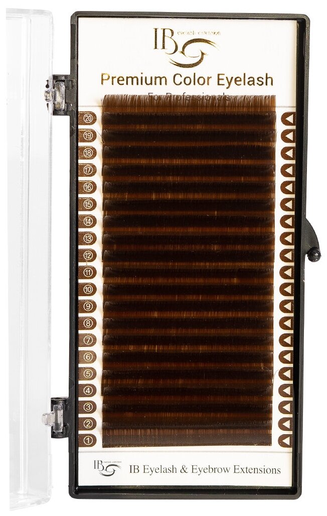 Ресницы темный-шоколад I beauty 20 линий, C, 0.07, 12 mm