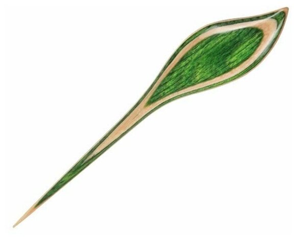 Булавка KnitPro Feather (перо), для шали, дерево, 16 см, геометрический дизайн