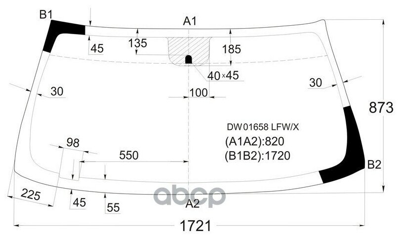 Стекло лобовое Chevrolet Tahoe 06-14 / Cadillac Escalade 06-15 XYG арт. DW01658LFWX