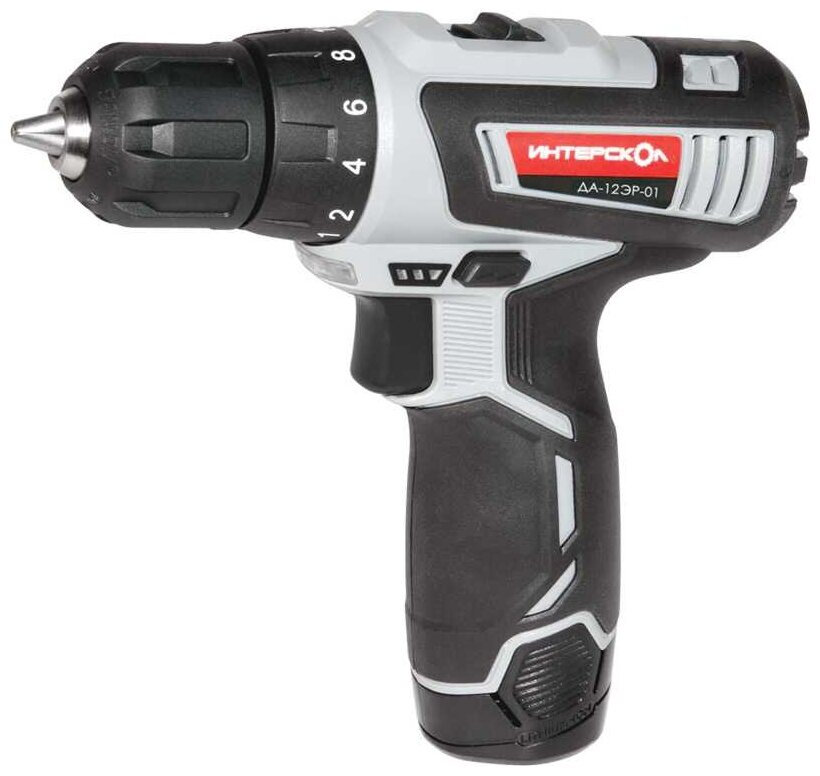 Дрель-шуруповерт Интерскол ДА-12ЭР-01 аккум. патрон: быстрозажимной (кейс в комплекте)