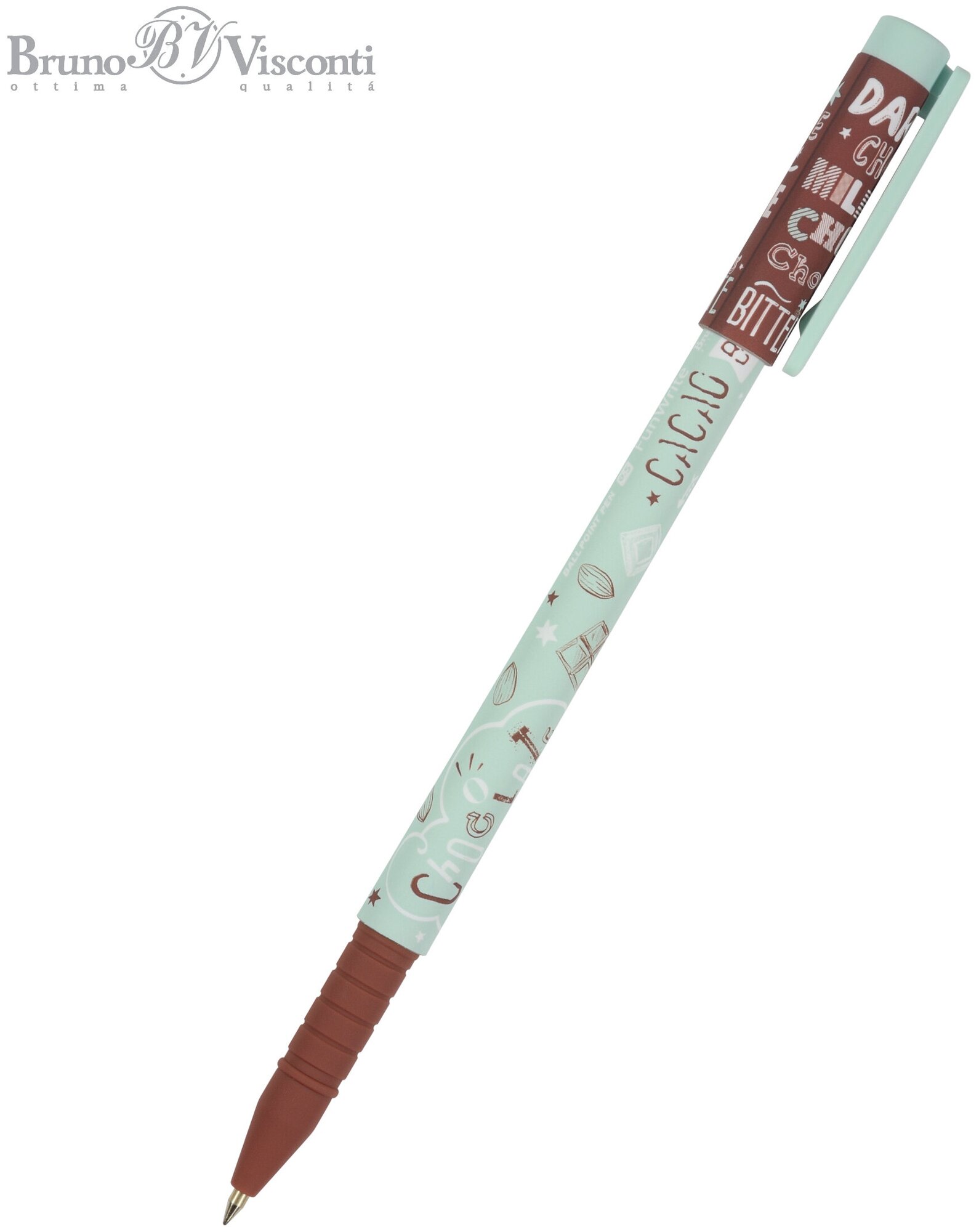 Ручка BrunoVisconti, шариковая, 0.5 мм, синяя, FunWrite «мятный капучино», Арт. 20-0212/69