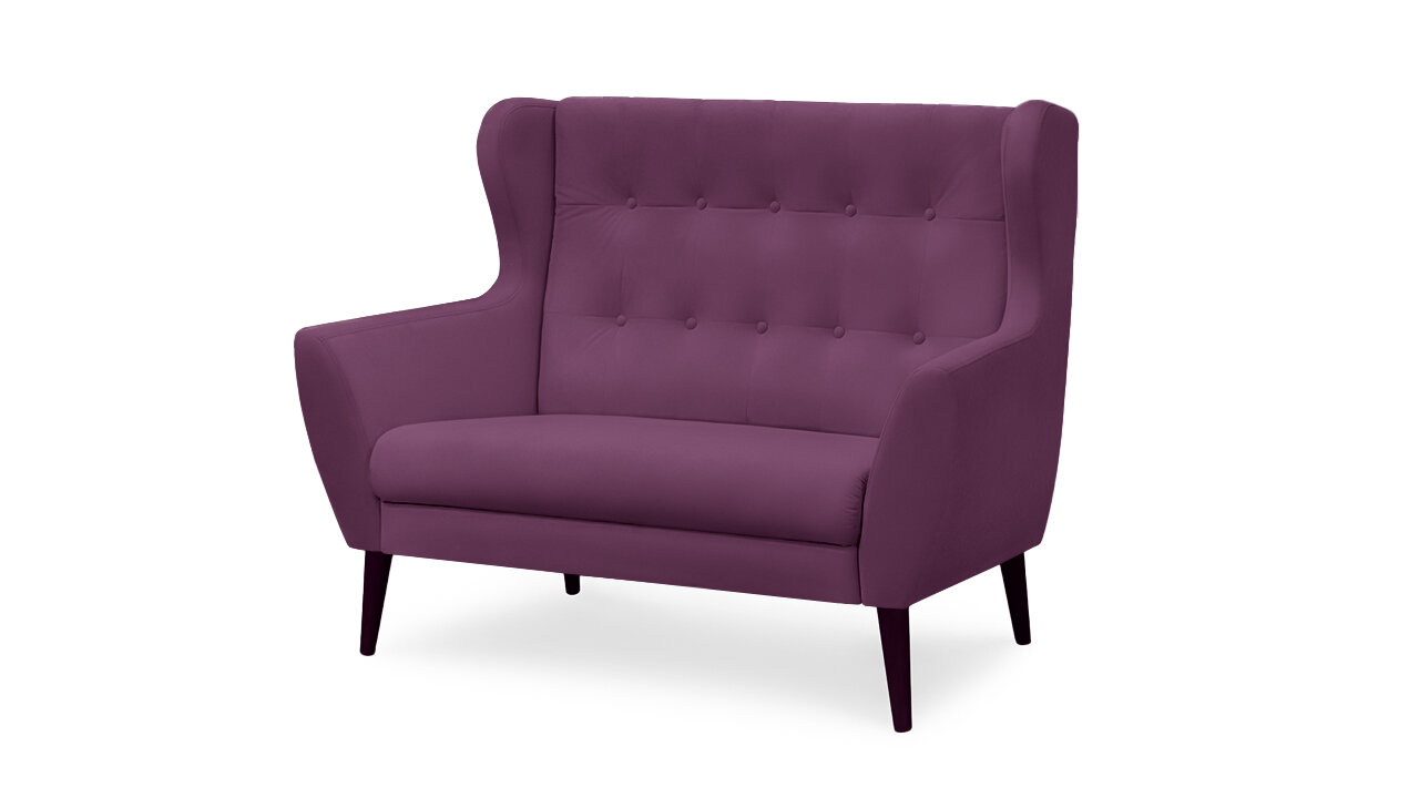 Диван Ньюкасл Vivaldi 19 FM 141x85x105 см, фиолетовый Велюр, нераскладной Дом мебели для вас