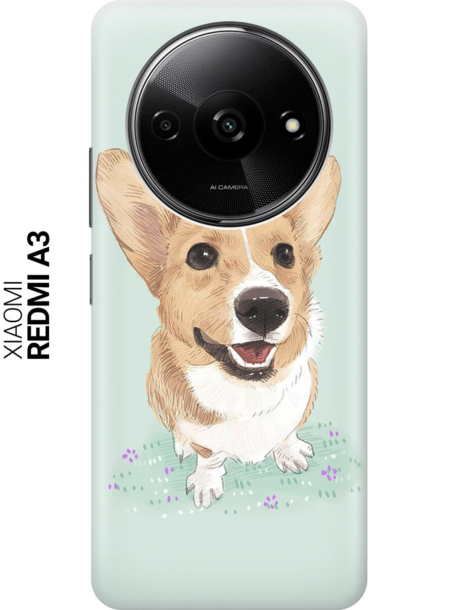 Силиконовый чехол на Xiaomi Redmi A3 / Сяоми Редми с рисунком "Корги"