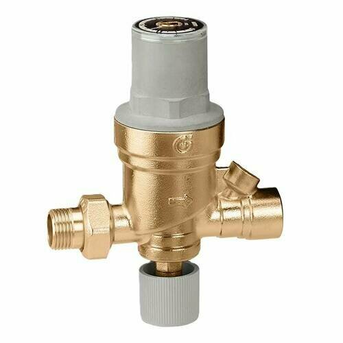 Клапан подпиточный Caleffi 553 - 1/2" (НР/ВР, PN16, Tmax 65°C, настройка 0,2-4 бар, без манометра)