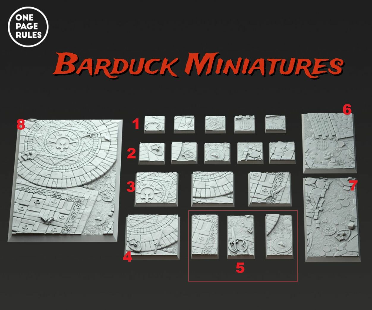 Базы/Подставки/Bases Warhammer Ratmen Квадратные 50мм