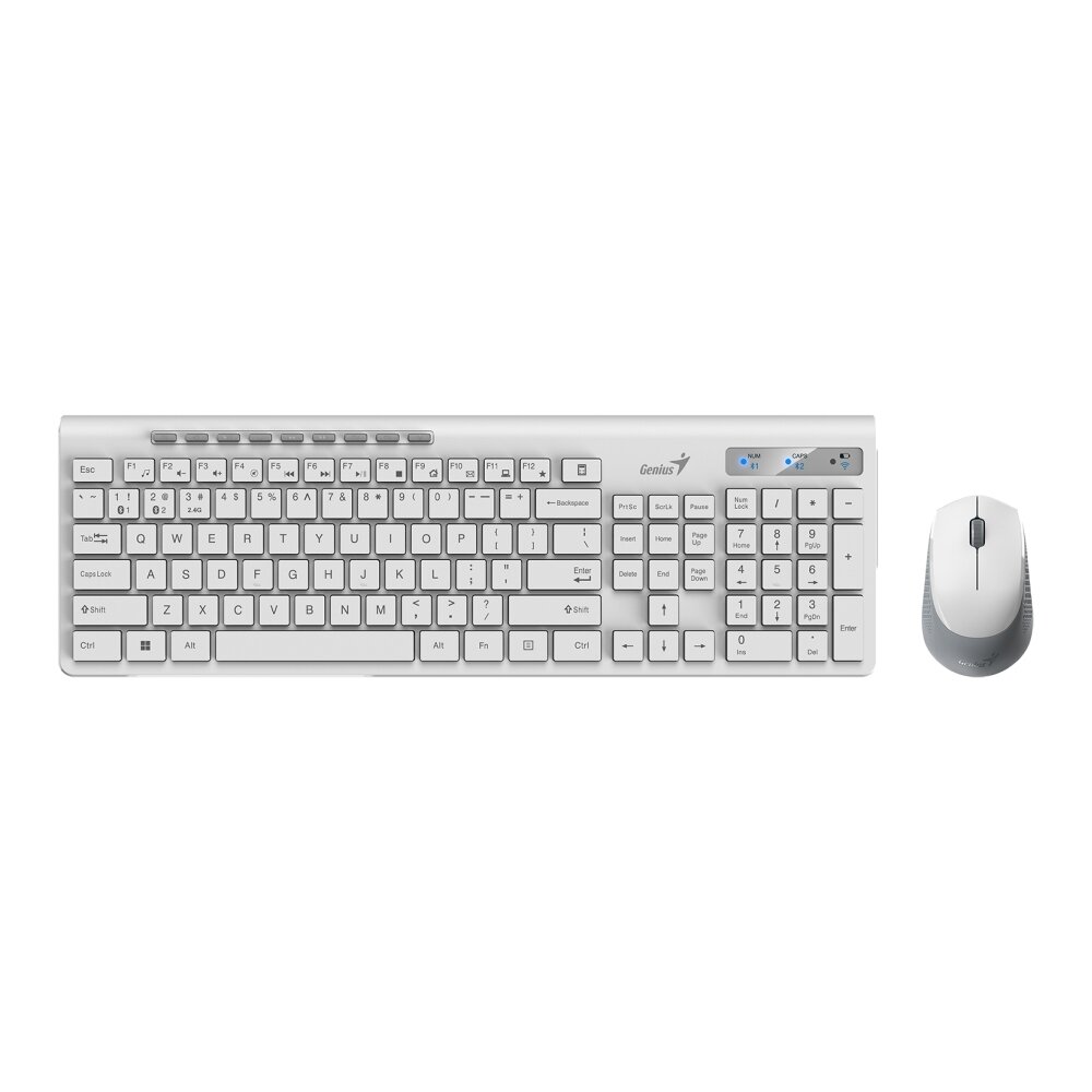 Комплект беспроводной Genius SlimStar 8230, клавиатура + мышь, белый