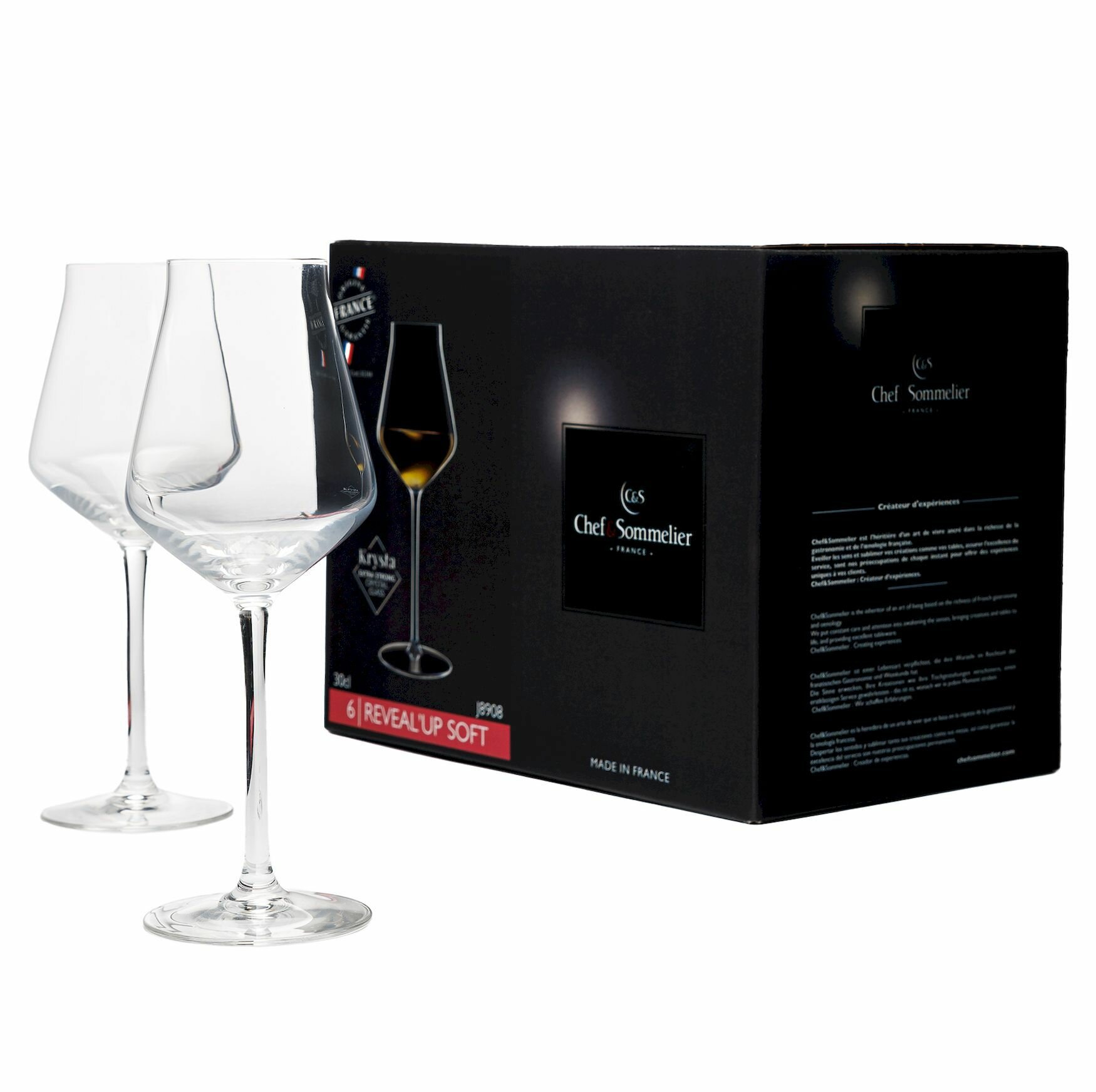 Набор бокалов Chef&Sommelier "Reveal Up", 300мл, 6шт, хрустальное стекло