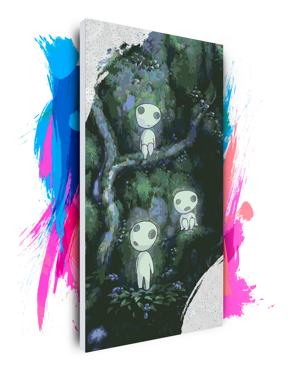 Картина по номерам на холсте Принцесса Мононоке - Духи деревьев, 30 х 60 см