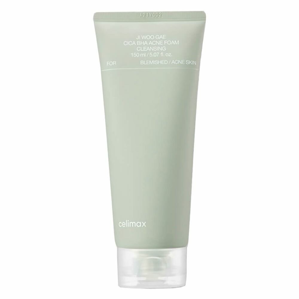 Пенка Celimax Ji Woo Gae Ji Woo Gae Cica BHA Acne Foam Cleansing, Пенка для лица очищающая для проблемной кожи с BHA-кислотой и центеллой азиатской, 150 мл