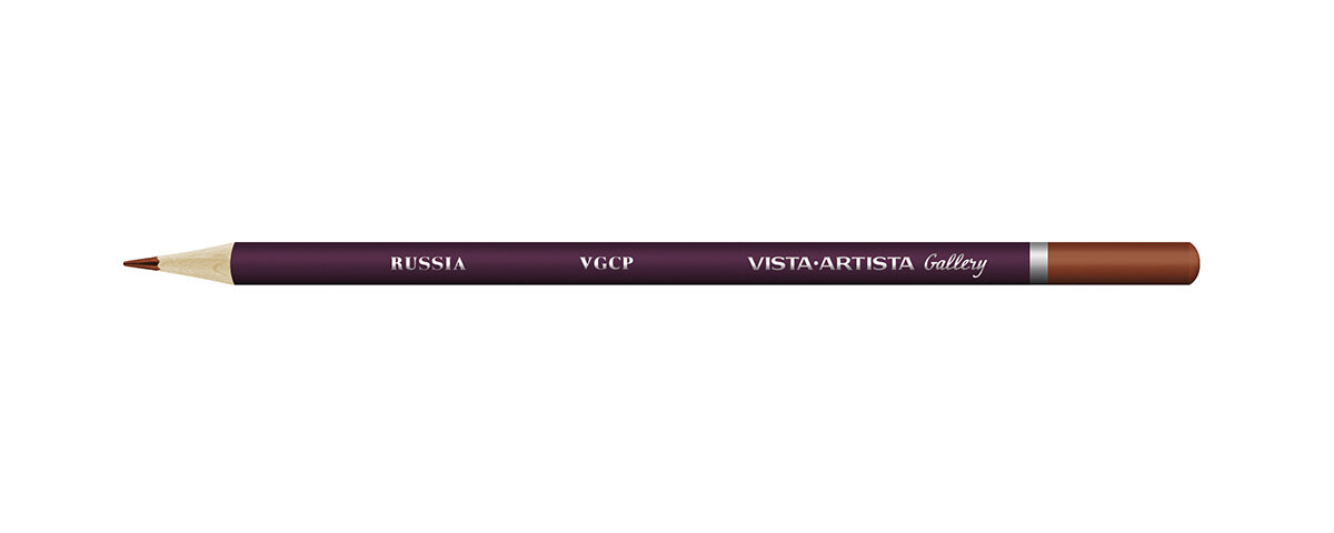 Карандаш цветной "VISTA-ARTISTA" "Gallery" VGCP художественный заточенный 716 Марс оранжевый (Mars orange)