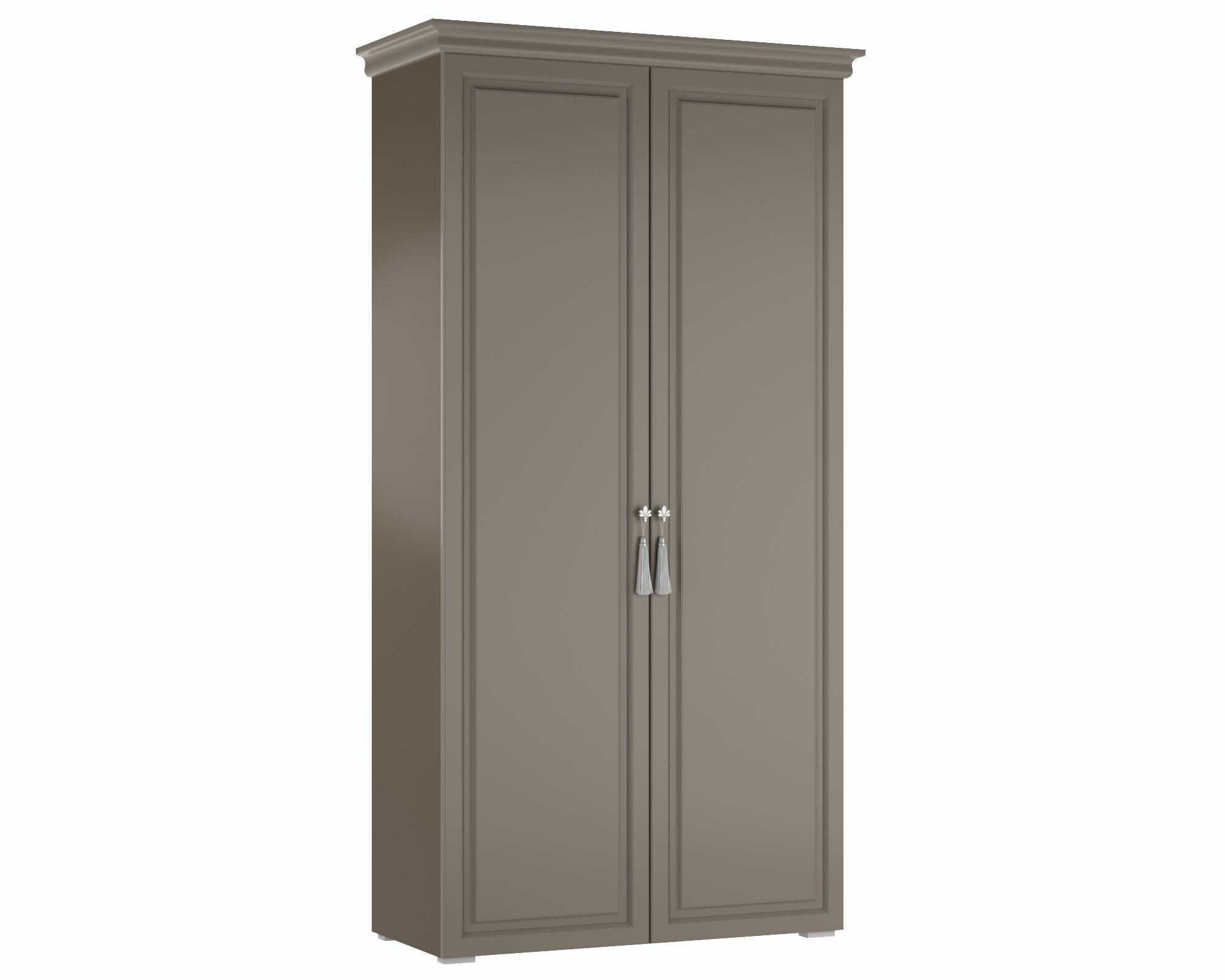 Шкаф распашной для одежды "Женева 7" 110х240х52 Бежевый дымчатый / Айрон