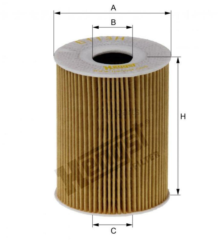 HENGST FILTER E113HD235 Фильтр масл. PORSCHE CAYENNE, CARRERA, 911 3.6-4.8 07>