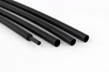 Термоусадка для проводов 3 мм, термоусадочная трубка с клеевым слоем черная 3/1 мм. 10 м/лот.