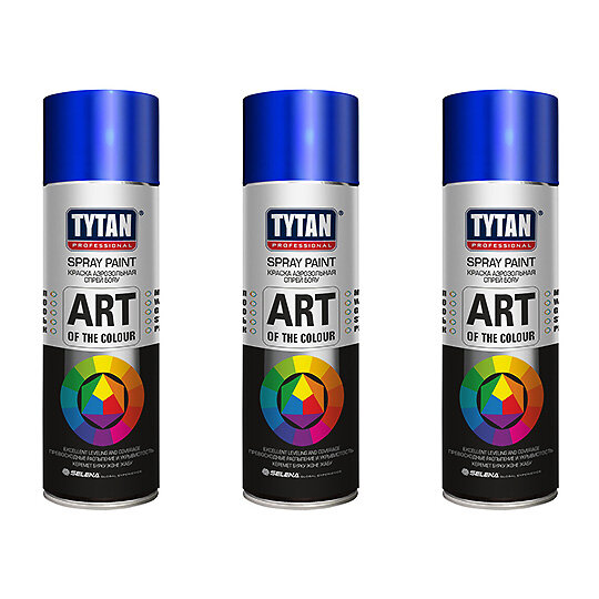 Краска аэрозольная Tytan Professional Art Of The Colour ультрамарин глянцевая RAL 5002 400 мл (3 шт.)