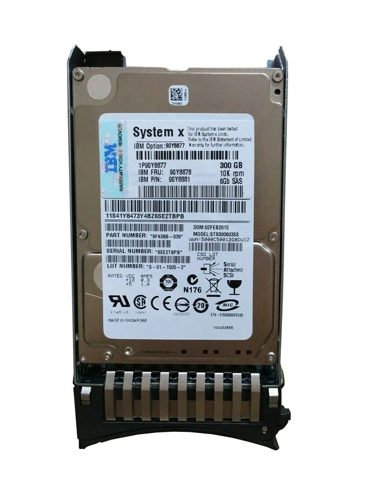Жесткий диск IBM 42D0637 300GB SFF SAS 6G 10K