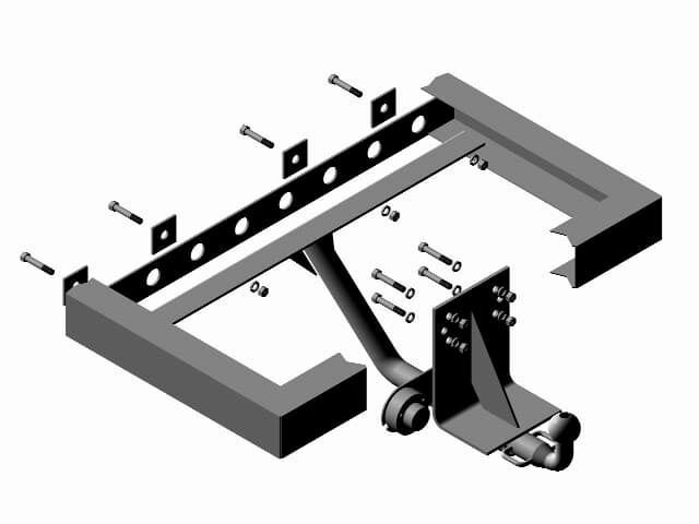 Фаркоп для УАЗ 469, 3151,31512, 31519 1972, Хантер 2001- без снятия и подрезки бампера. Тип шара: H. Нагрузки: 1000/50 кг, (без электрики в комплекте) - 469 Трейлер
