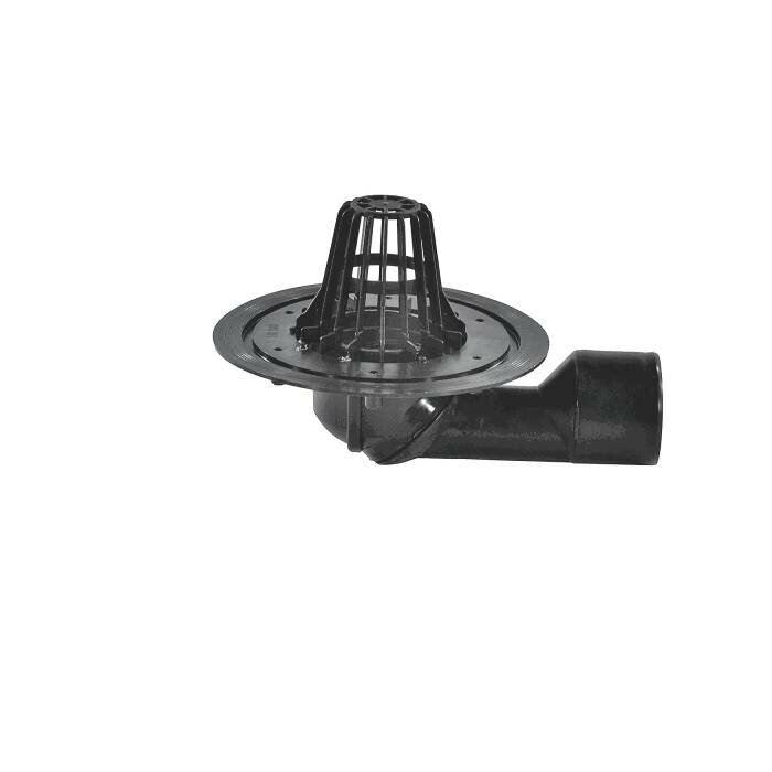 Воронка HL80.3 с поворотным шарниром PE Дн 50/75 с листвоуловителем, без гидроизоляционного фланца HL HL80.3