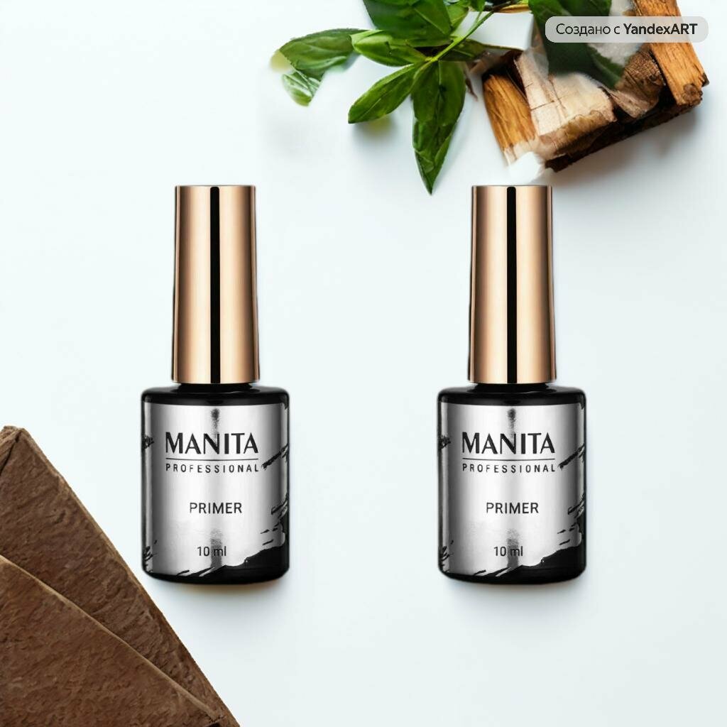 Праймер для ногтей бескислотный Manita Professional, 10 мл, 2 шт
