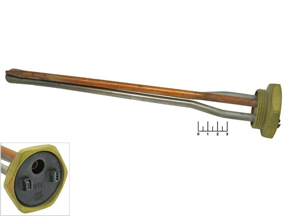 Тэн для масляного радиатора и чугунных батарей 1200w RDT 285мм (24067)