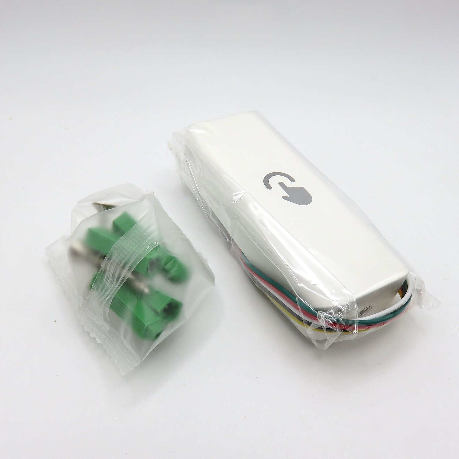 Кнопка выхода Hunter HN-C4Rw, накладная, сенсорная, с LED-подсветкой, белая