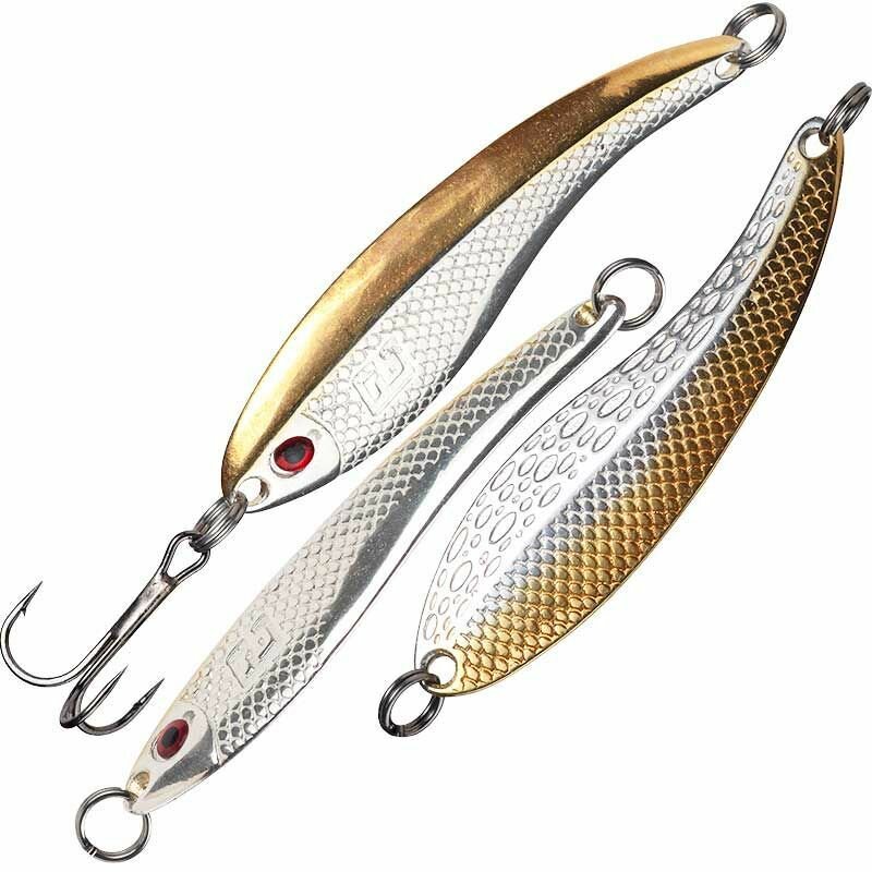 Блесна литьевая из латуни на жереха, покрыта золотом и серебром RB Кукри 17гр - 4