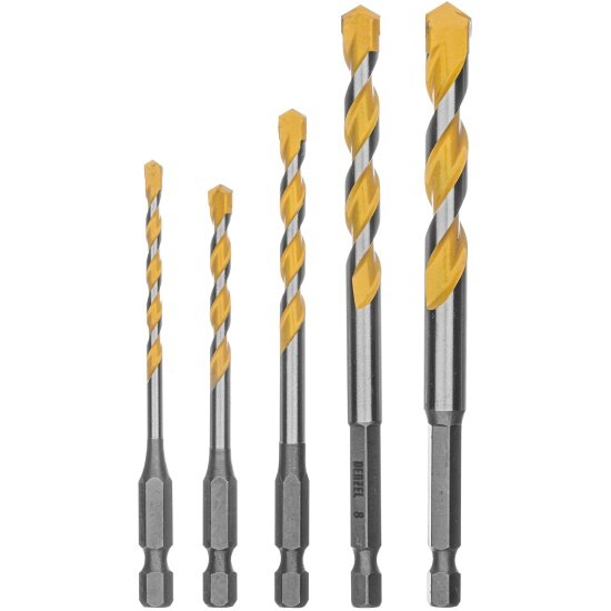 Denzel Набор сверл универсальных, Multi cut, 4-10 мм, 5 шт, , 706016