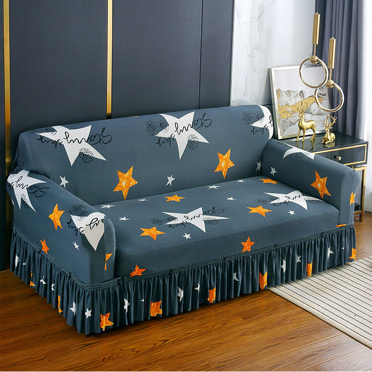 Вязаный печатный чехол для дивана, полный чехол для дивана, универсальный чехол для дивана на все сезоны, оптовая продажа