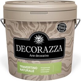 Краска Фактурная Decorazza Travertino Naturale 15кг TRN 10-35, Натуральная Известковая Штукатурка / Декоразза Травертино Натурале.