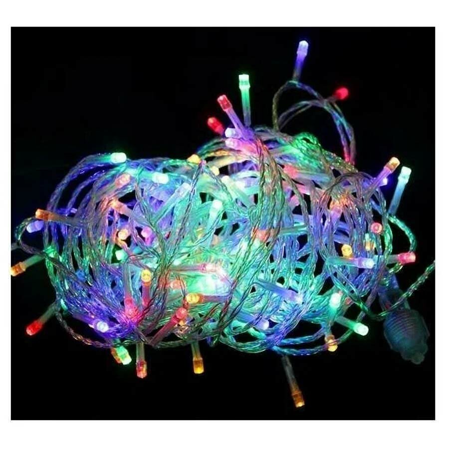 Гирлянда SHLights Нить, 200 LED, уличная, 3 АА батарейки, 8 режимов мульти, 20 м {4690601045447} (1 шт)