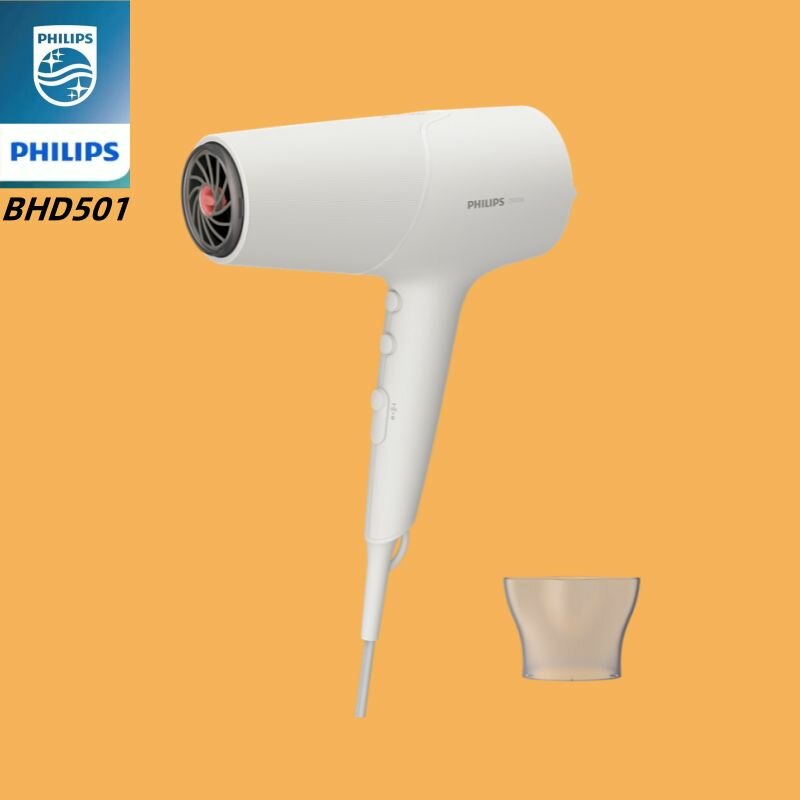 Фен Philips для дома, мощный, с функцией ионизации, быстрая сушка, модель BHD501