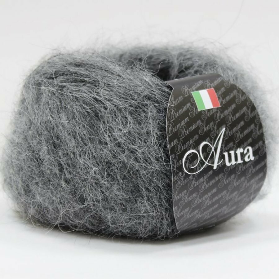 Пряжа Seam AURA 803 т. серый (2 мотка)