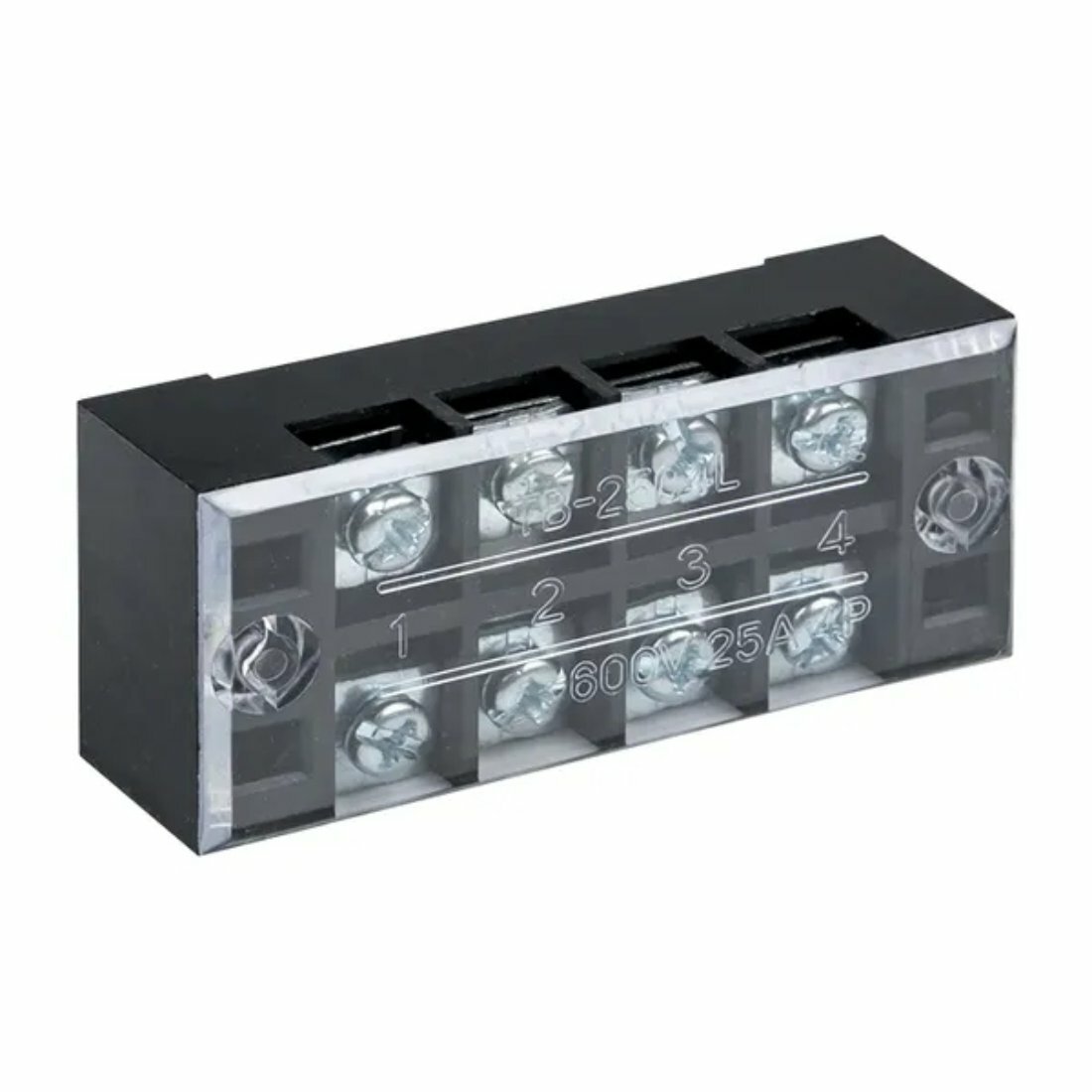 Клеммный терминал EKF PROxima 2,5 мм2 25A 4 клеммные пары черный tb-2504